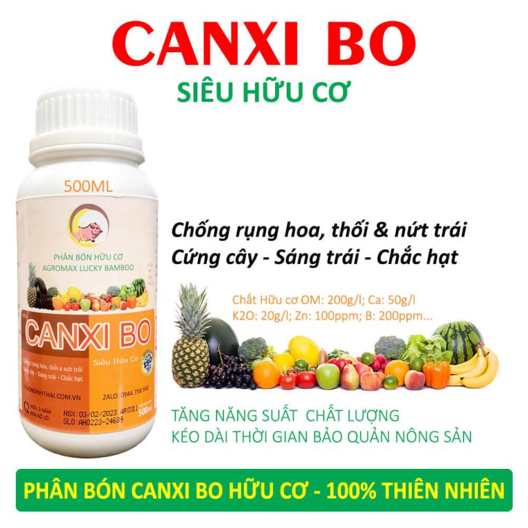 Phân bón CANXI BO hữu cơ - Chống rụng hoa, nứt trái