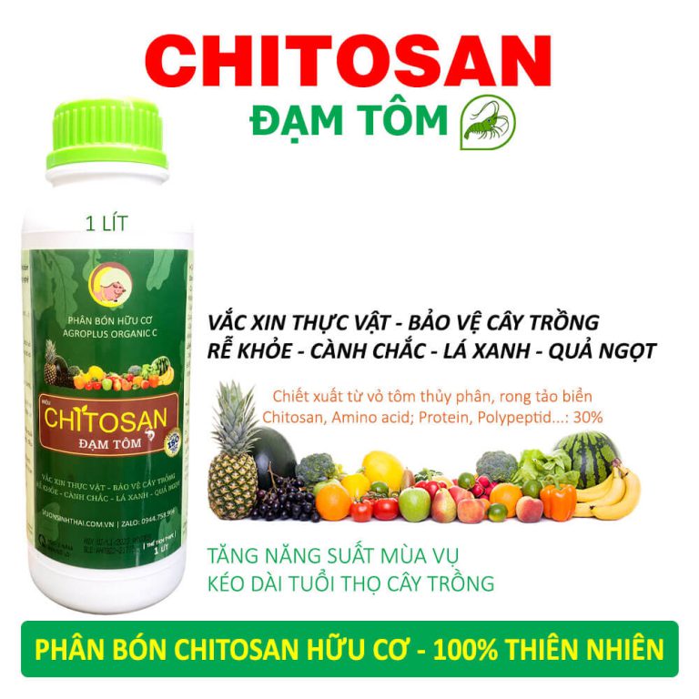 Phân bón CHITOSAN ĐẠM TÔM hữu cơ - 100% từ Thiên Nhiên